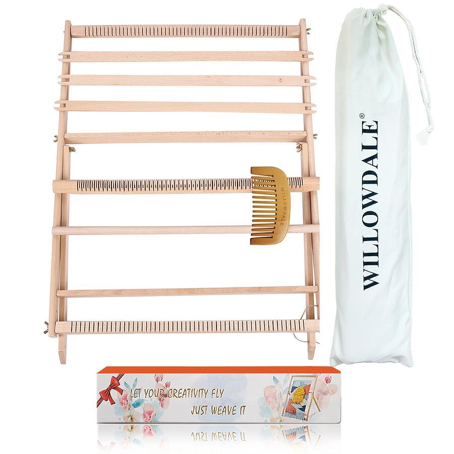 Buy Wooden Adjustable Table Loom for Beginners, Children and Adults, Craft Supplies, Loom Sewing ...