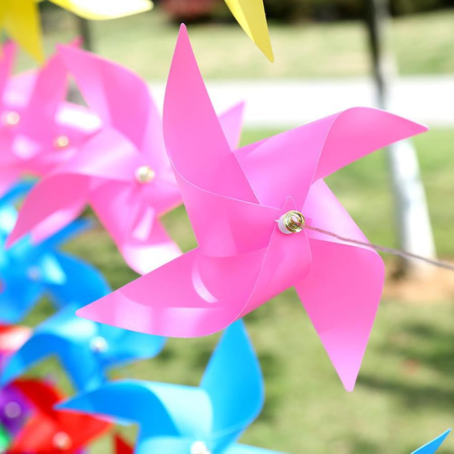 Abaodam 風車 かざぐるま 風車 ガーデニング 20個 ワイヤロープ付属 風車 誕生日 消耗品 風車 色付き スピナー付き アウトドア ピンク 装飾 プラスチック おもちゃ - 日本の ...
