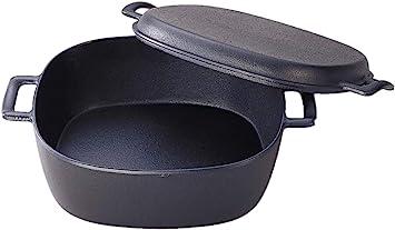 Iwachu Iwachu double-handed universal pot black baking inner size 22 x 22 cm IH compatible Nambu ...