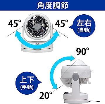 Iris Ohyama PCF-HD15-W Circulator, Quiet, Left and Right Swing, 8 Tatami Mats, Powerful Blower ...