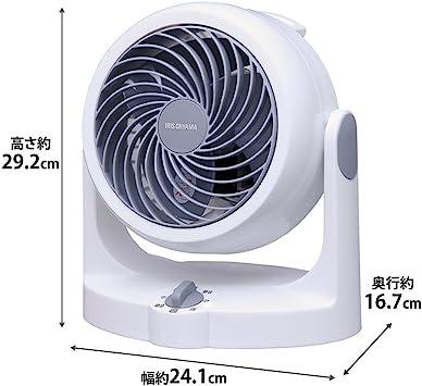[For power saving] Iris Ohyama Circulator Quiet Swing Fixed 8 Tatami Powerful Blower White PCF ...