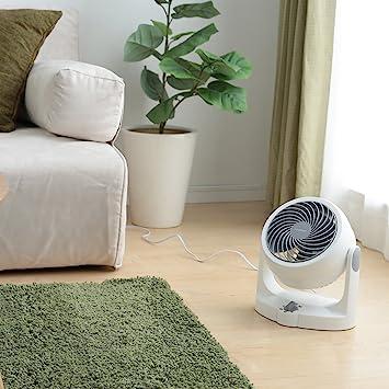 [For power saving] Iris Ohyama Circulator Quiet Swing Fixed 8 Tatami Powerful Blower White PCF ...