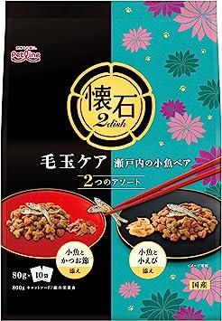 Petline Kaiseki 2dish Cat Food Pill Care Setouchi Small Fish Pair 800g (80g x 10) Dry Gourmet ...