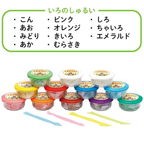 Ginpo Komugincho 11 color set 35g each with 4 clay spatulas A-KGN12ZR Asobikko Gintori Sangyo ...