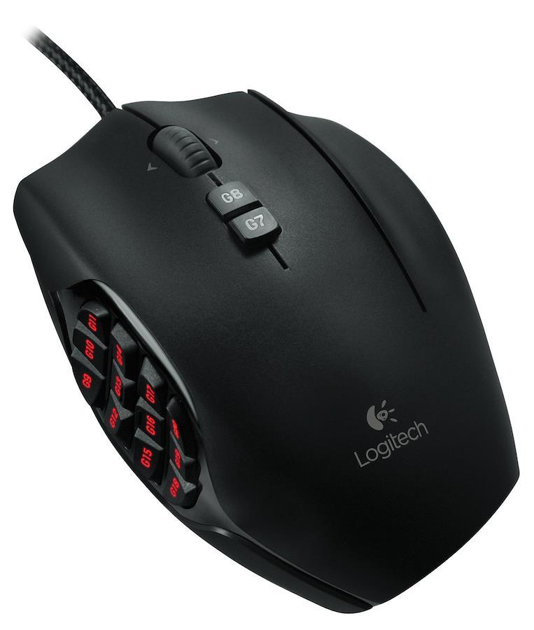 Buy LOGITECH LOGICOOL MMO USB Gaming Mouse G600 Parallel Import Black ...