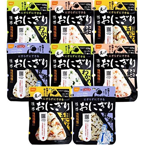 Onishi Foods Alpha Rice Mobile Onigiri Salmon, Gomoku Okowa, Wakame, Kelp 2 bags x 4 types ...