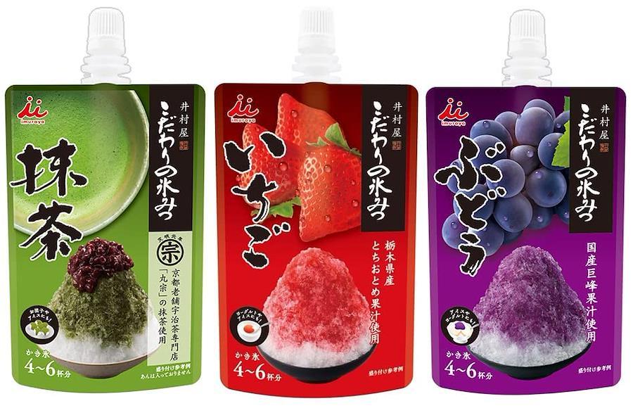 井村屋 かき氷シロップ こだわりの氷みつ 3種各2個 計6個 ( いちご ･ パイン ･ 抹茶 ) 各150g - 日本の商品を世界中にお届け | ZenPlus