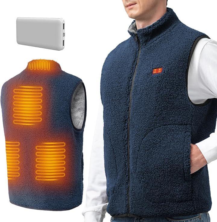 Electric heated vest, heater vest, boa fleece, hot vest, USB powered ...