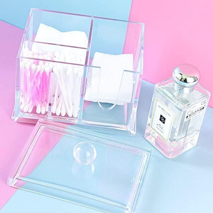 コスメボックス メイクボックス 化粧品収納ケース 防塵 蓋付き ジュエリー コットン 綿棒 透明 小物入れ 大容量 J73 - 日本の商品を世界中にお届け | ZenPlus