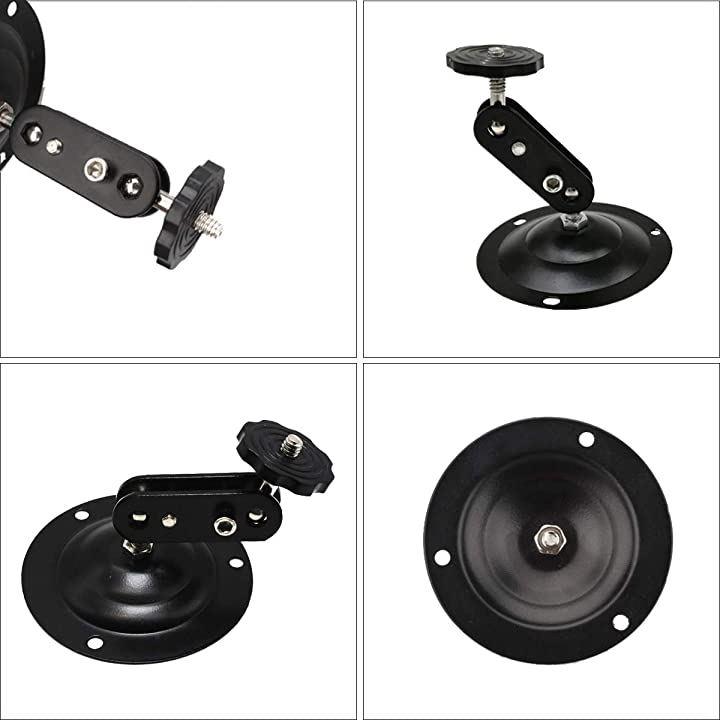 防犯カメラスタンド カメラマウント CCTVカメラブラケット 天井 壁取り付け用 固定スタンド 調整可能 家庭監視システム 4点セット ブラック - 日本の商品を世界中にお届け | ZenPlus