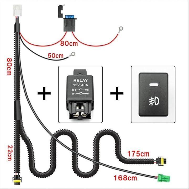 Daihatsu Subaru Toyota Universal Fog Lamp Harness Kit Switch Relay Fuse ...
