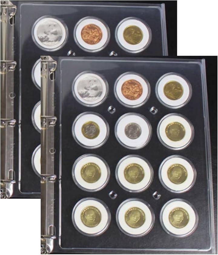 Coin and medal collector storage binder and album refills 46mm x 12 ...