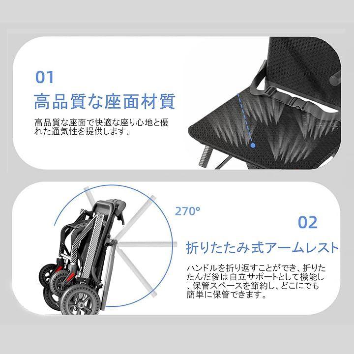 車椅子 折り畳み 軽量 コンパクト 介助型車いす アルミ製 車イス ブレーキ付き 組立不要 手押し 高齢者 室内 屋外兼用 重量6.1 kg 収納バッグ付き - 日本の商品を世界中にお届け ...