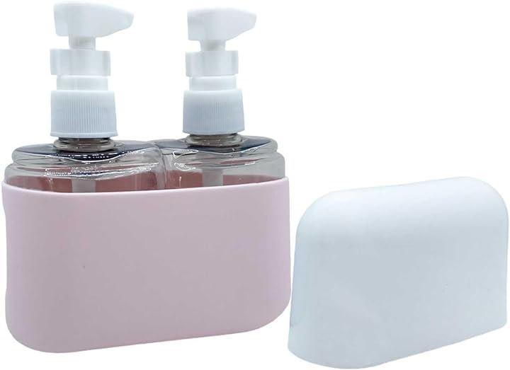 Travel Bottle 100ml Set of 2 with Storage Case Refill Container Leak Proof Travel Gym ...