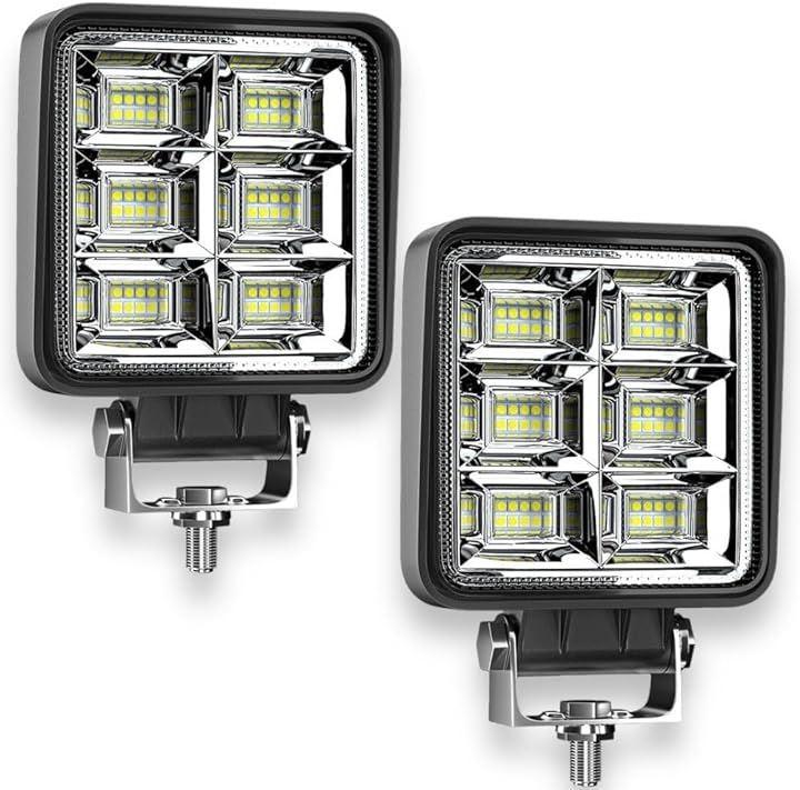 Square LED Work Light 144W 12V 24V 3000LM 6500K Long Life Stay Included ...