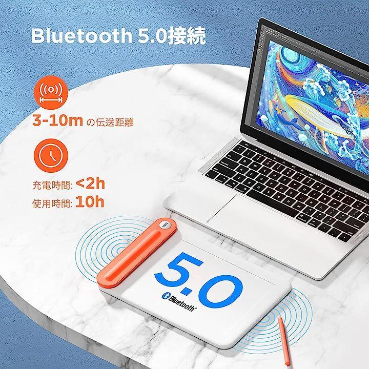 Pen Tab, Q8W, Bluetooth Compatible, Pen Tablet, 8.5 x 6 Inch, 8192 ...