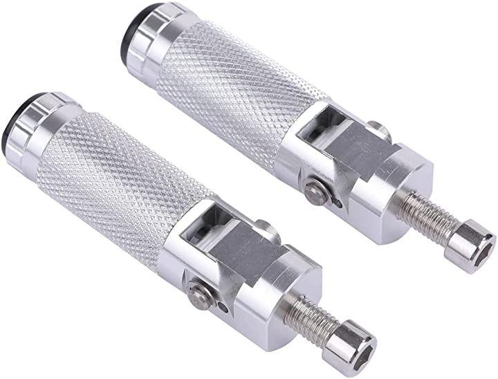 CNC 可倒式 ステップバー 左右セット 8mm M8 アルミ 交換 用 バイク フットペグ リア レスト バリオス ゼファー NSR CBR VTR VTEC XJR ZRX 等 汎用 社外 ...