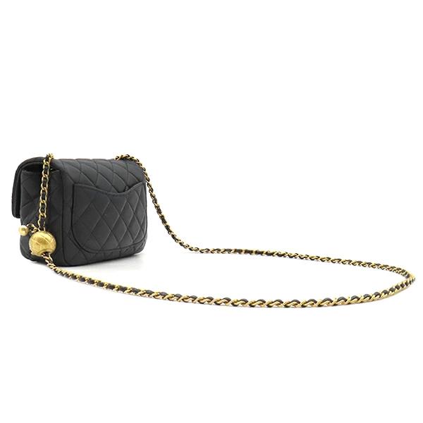 Chanel Mini Matelasse Shoulder Bag with Chain, Black Lambskin, Gold ...