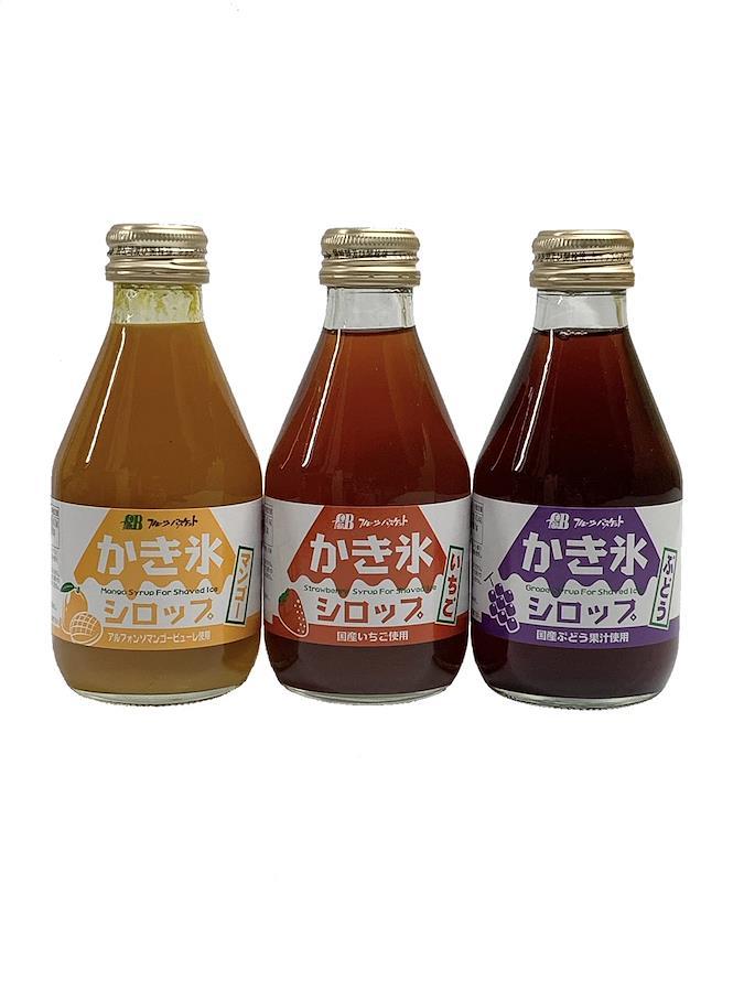 フルーツバスケット 無添加 かき氷 シロップ 3種類セット いちご マンゴー ぶどう - 日本の商品を世界中にお届け | ZenPlus