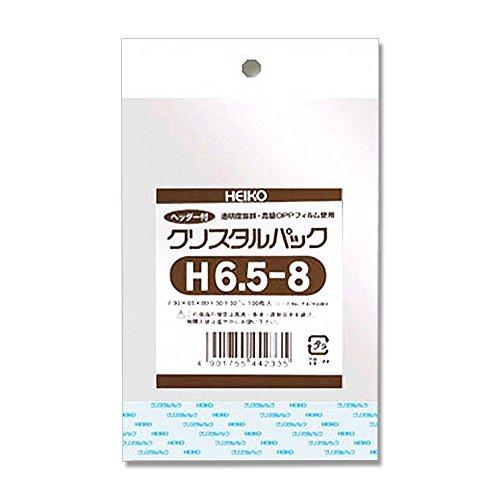 Shimojima Heiko Transparent OPP bag Crystal pack with header 6.5 x 8cm 100 sheets H6.5-8 ...