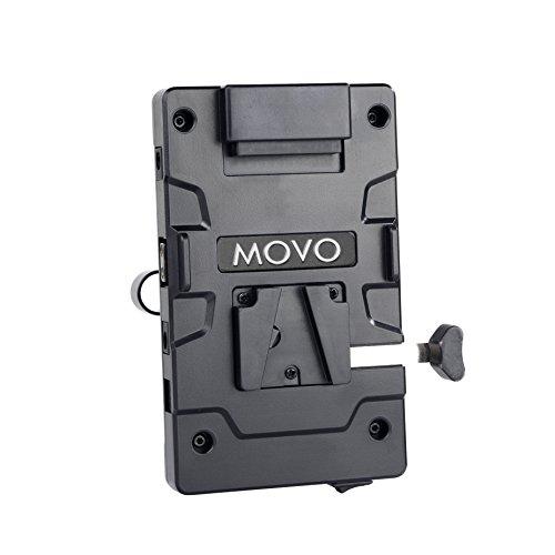 Movo RBS1 V-Mount 電池板 15mm 桿式安裝和 5V、7.2V、8.4V、9V、12V、14.8V、LP-E6 電源輸出，適用於數碼單反相機、攝像機、監視器、麥克風等 ...