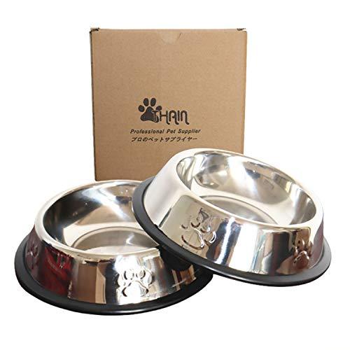 Buy THAIN Pet Bowl Plate Plate Dog Cat Pet Stainless Steel Spill ...