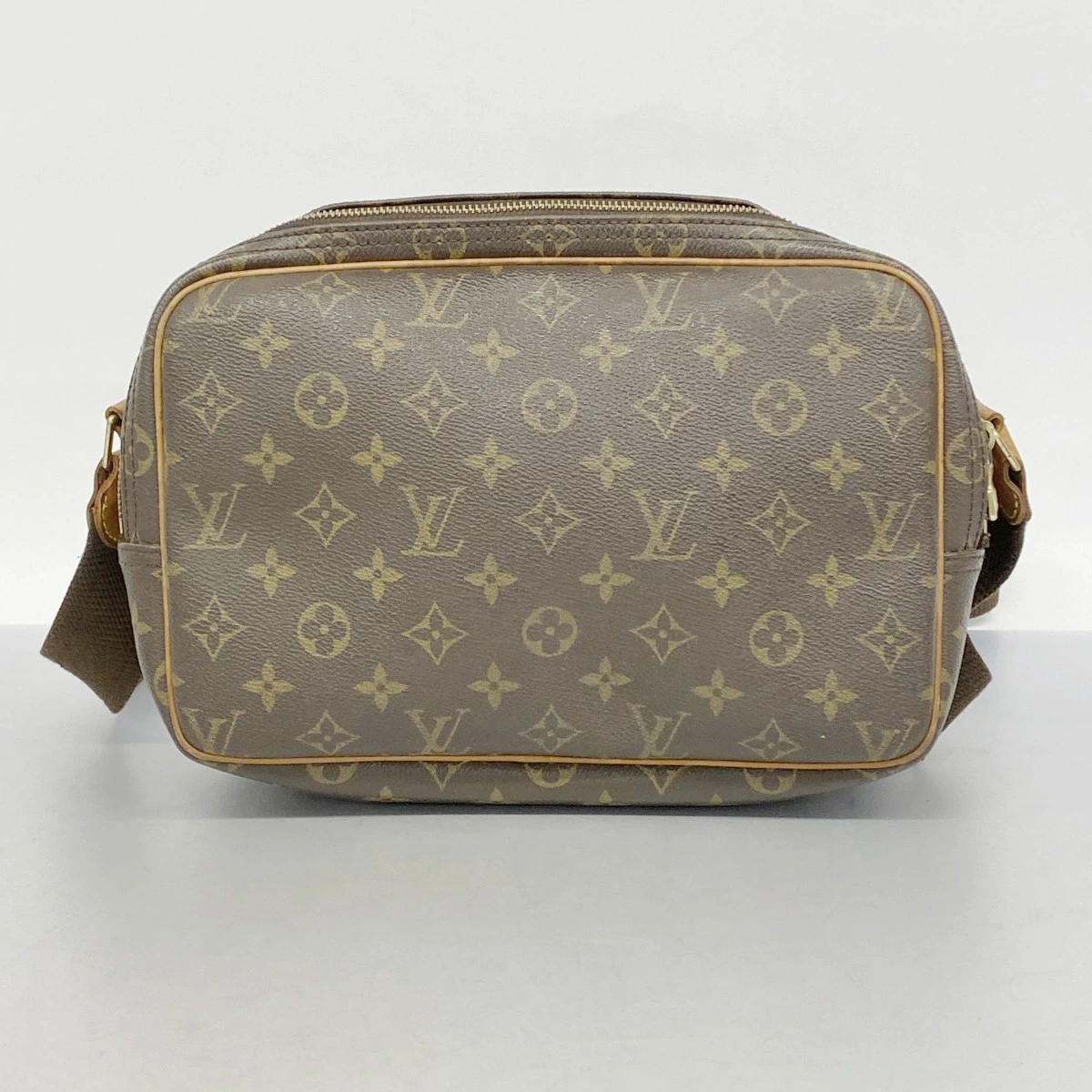[5me5950] Louis Vuitton Monogram Reporter PM Shoulder Bag M45254 Brown ...