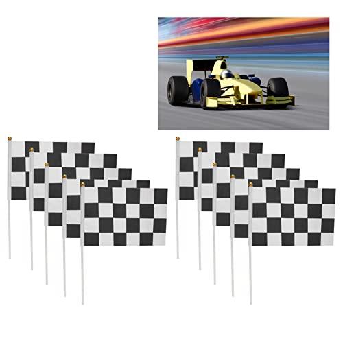 VGEBY Checkered Flag Black and White Waving Flag for RC Racing Car - 網購 ...