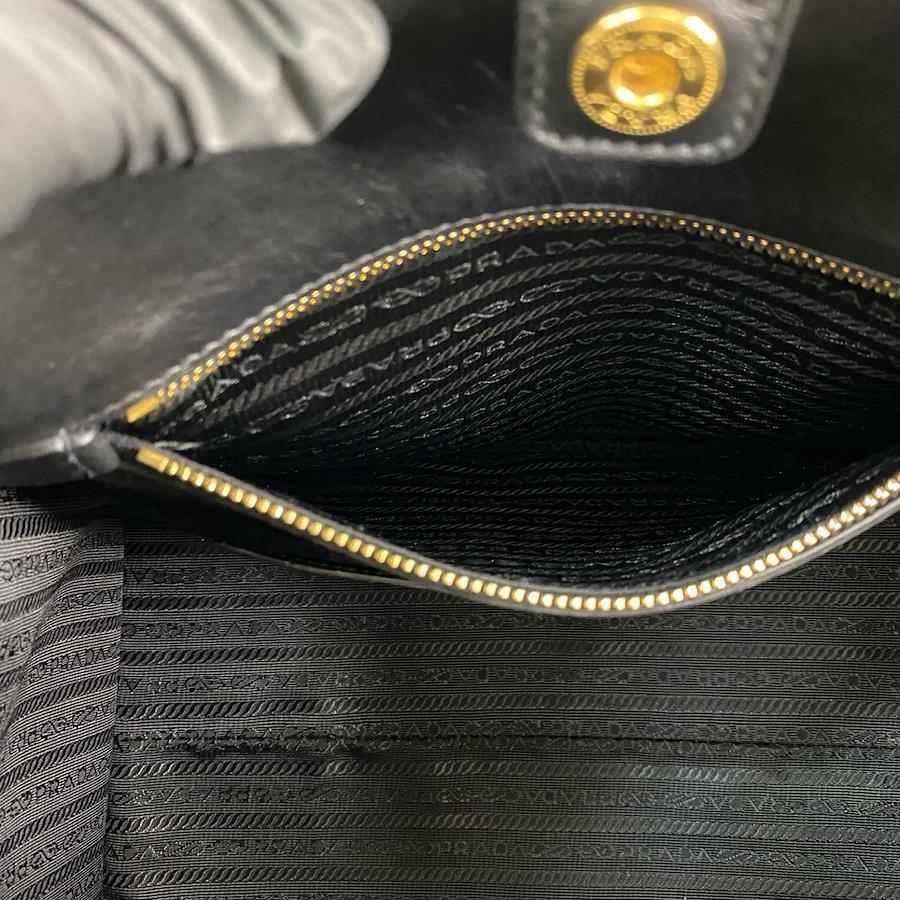 Very rare, mint condition Prada Prada triangle logo hardware leather ...